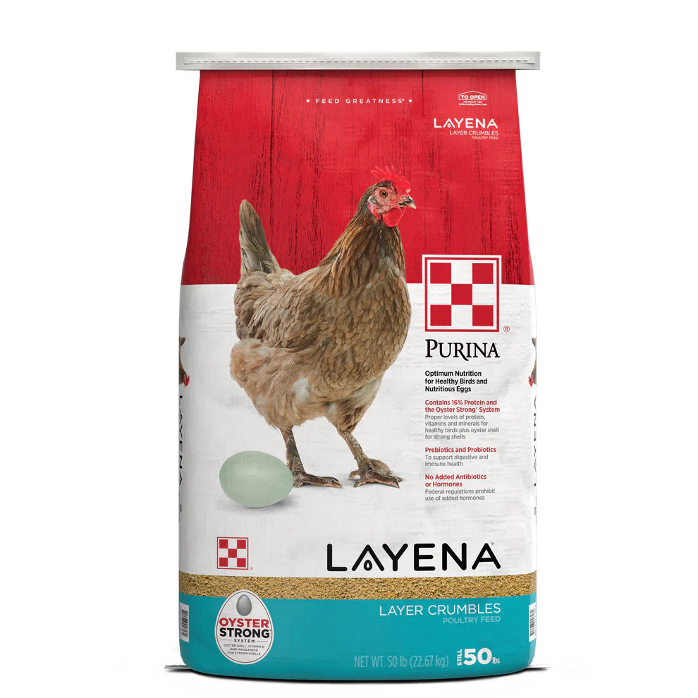 Purina Layena Crumbles 50Lb – Cook Feed & Outdoor
